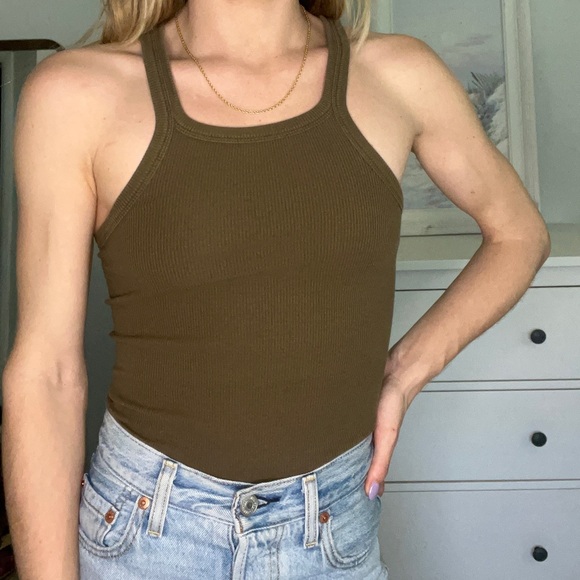 Aritzia | Tops | Ribbed Tank Top | Poshmark